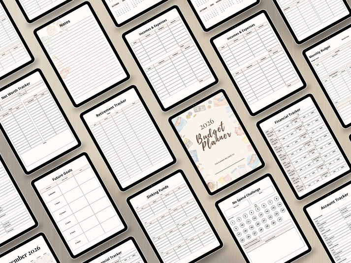2026 Budget Planner (Editable in Canva with Master Resell Rights ...