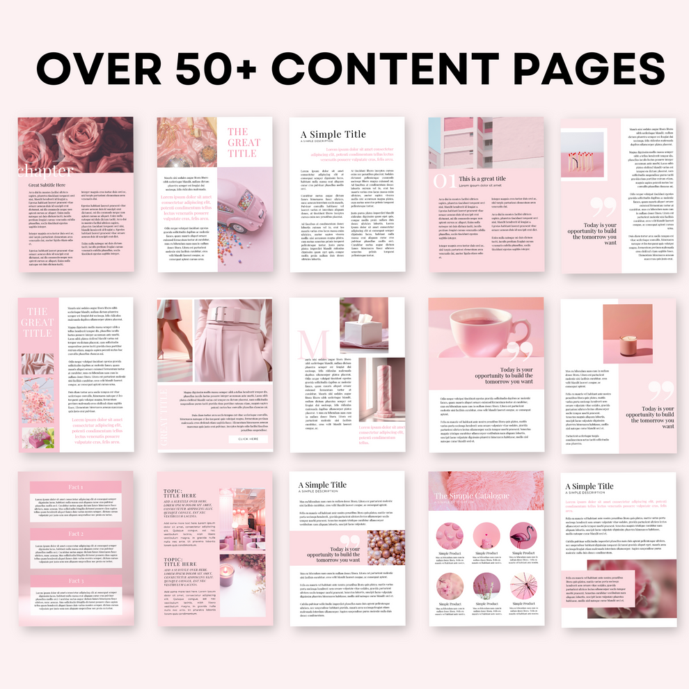 eBook Template Pink Themed with Master Resell Rights – digitalfaves